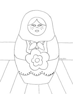 Russian Nesting Dolls Coloring Page – Wee Folk Art