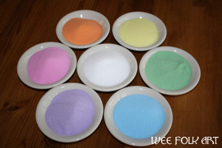 How to Color Salt with Chalk – Wee Folk Art