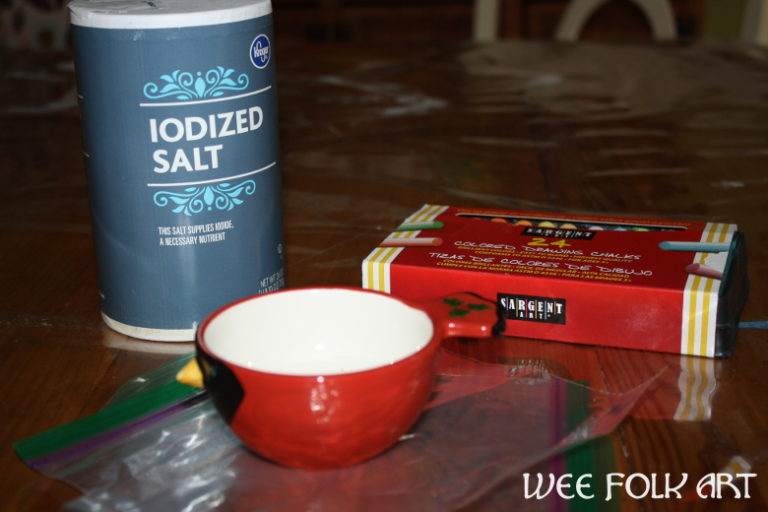 How to Color Salt with Chalk – Wee Folk Art