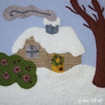 Log Cabin Applique Block – Wee Folk Art